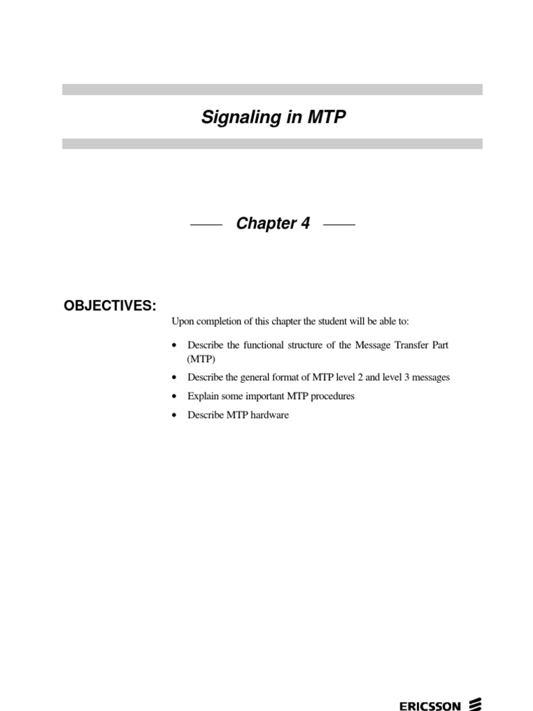04 - Signaling in MTP | PDF | Error Detection And Correction | Network ...