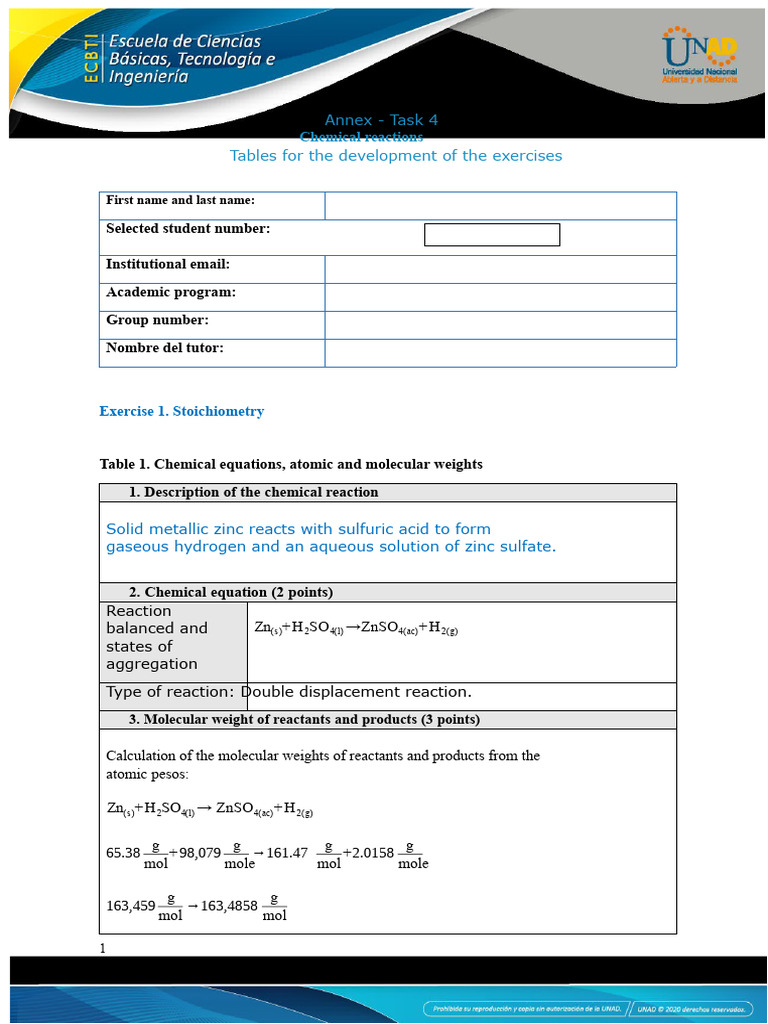Chemical Reactions and Stoichiometry Analysis | PDF | Stoichiometry ...
