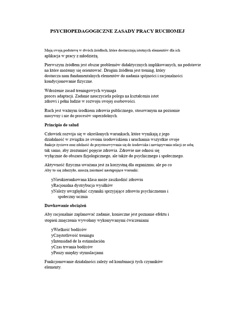 Psychological Principles of Motor Work | PDF