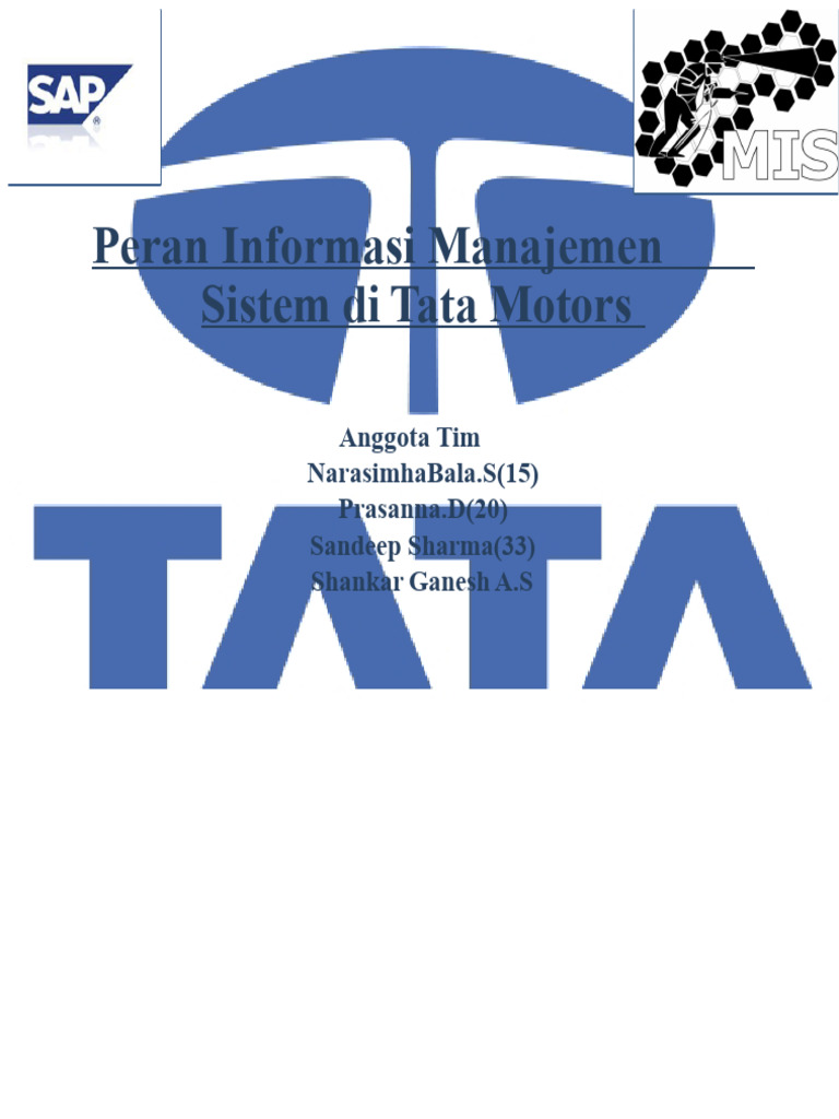 Peran Sistem Informasi Manajemen Di Tata Motors | PDF