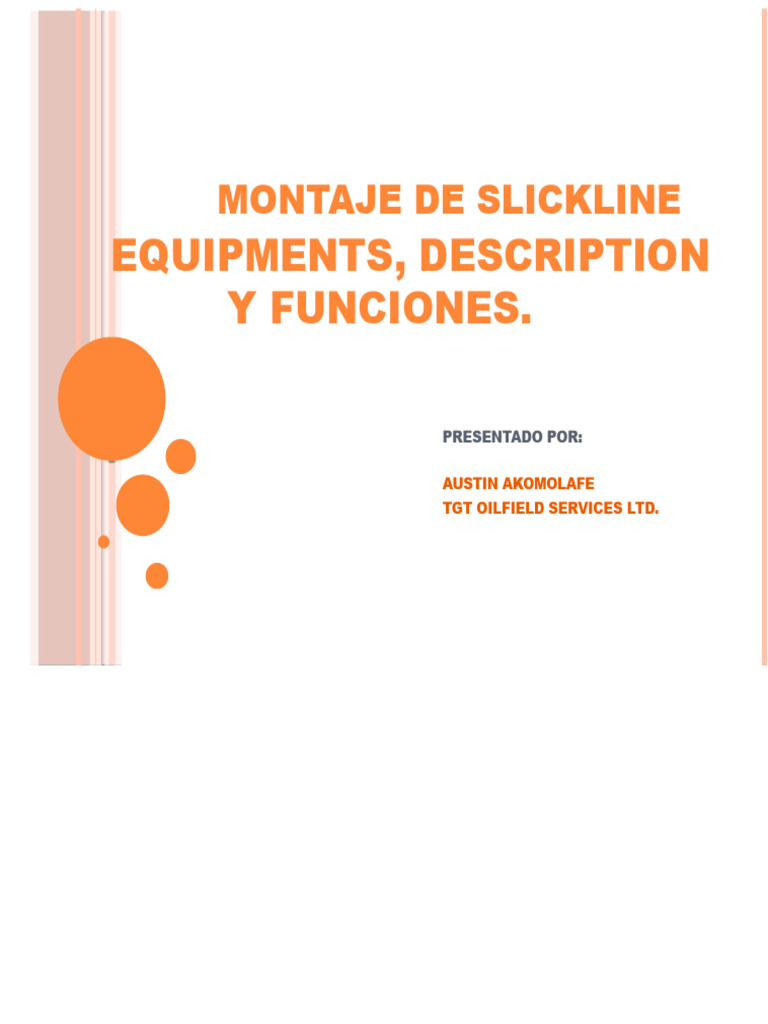 Equipos Básicos de Montaje de Slickline | PDF | Presión | Cable