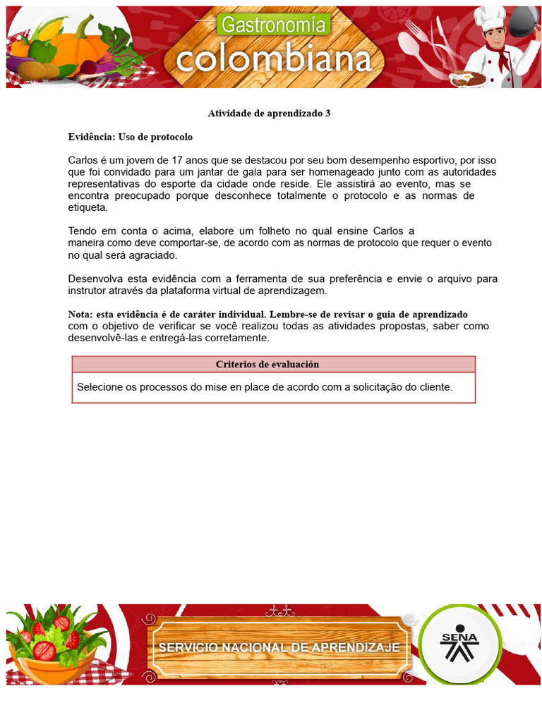 AA3 Evidência Uso de Protocolo | PDF