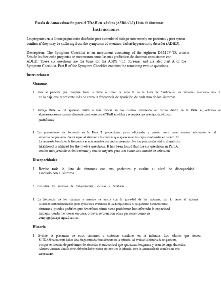 SR Wraadds | PDF | Desorden hiperactivo y deficit de atencion | Salud ...