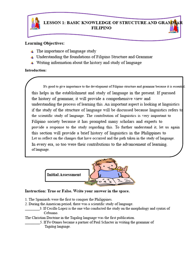 Module On Filipino 1: Teaching Filipino in Elementary School | PDF ...