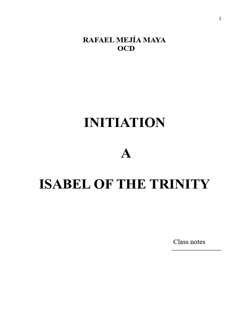 Isabel of the Trinity | PDF | Teresa Of Ávila | Spirituality