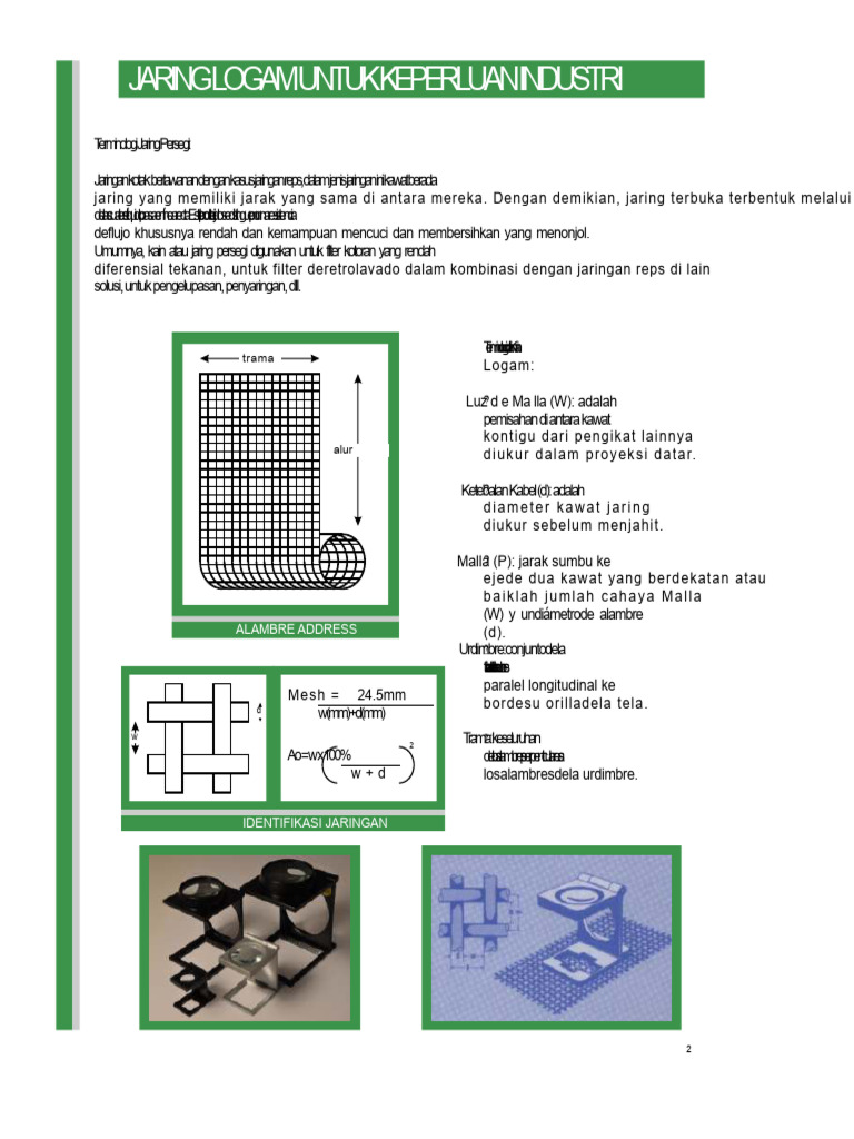 Terminologi dan Jenis Jaring Metalik | PDF