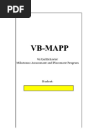 VB-MAPP Assessment Completion Guide | PDF | Syllable | Human Communication