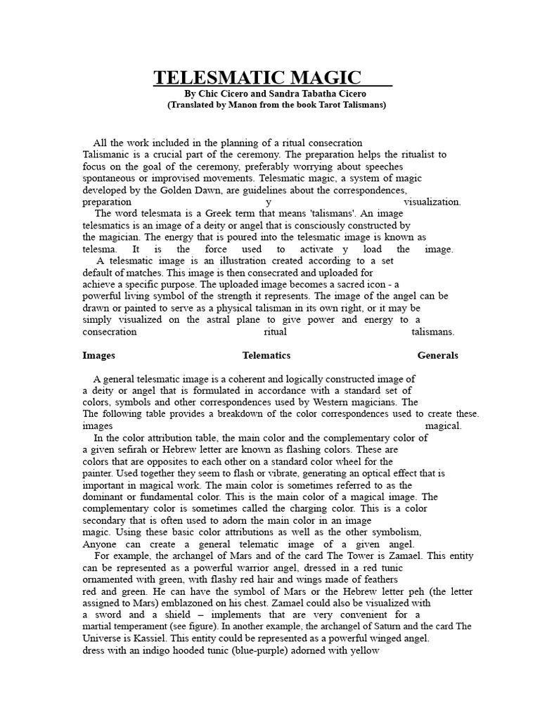 Telesmatic Magic | PDF | Angel