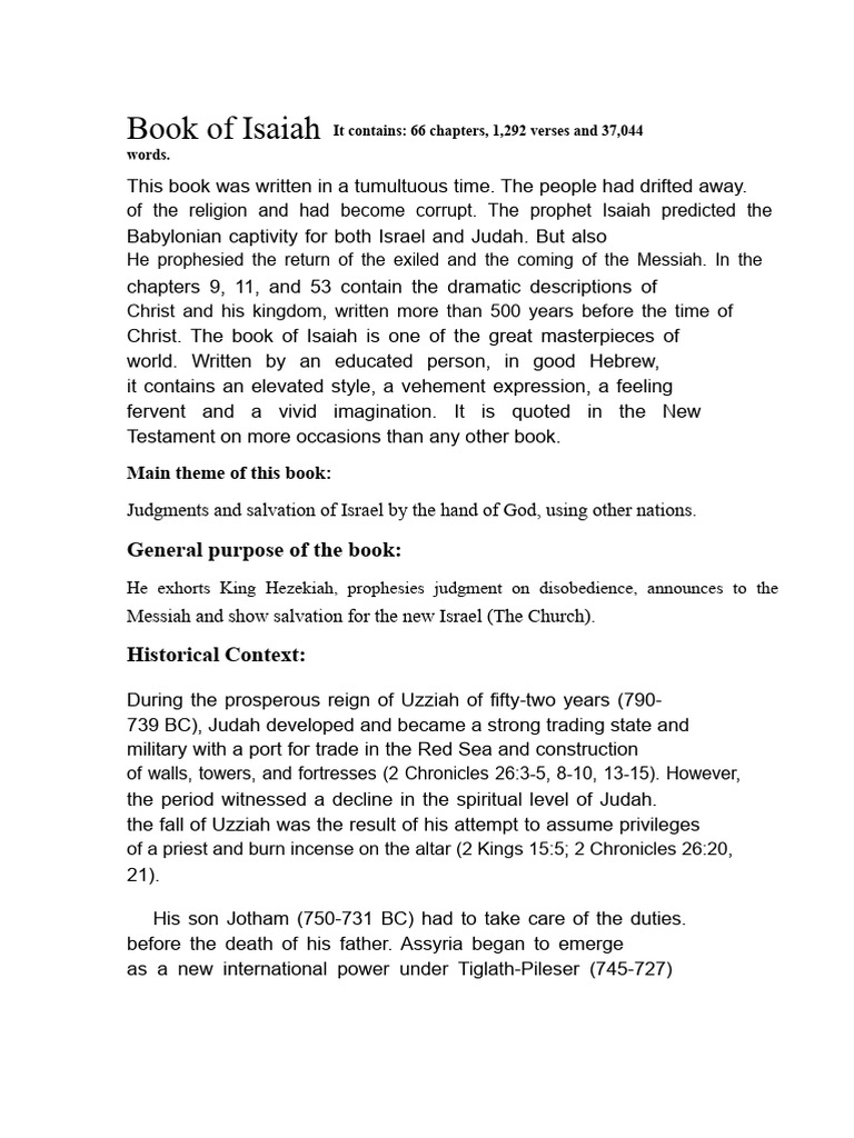 Book of Isaiah | PDF | Books Of Kings | Book Of Isaiah