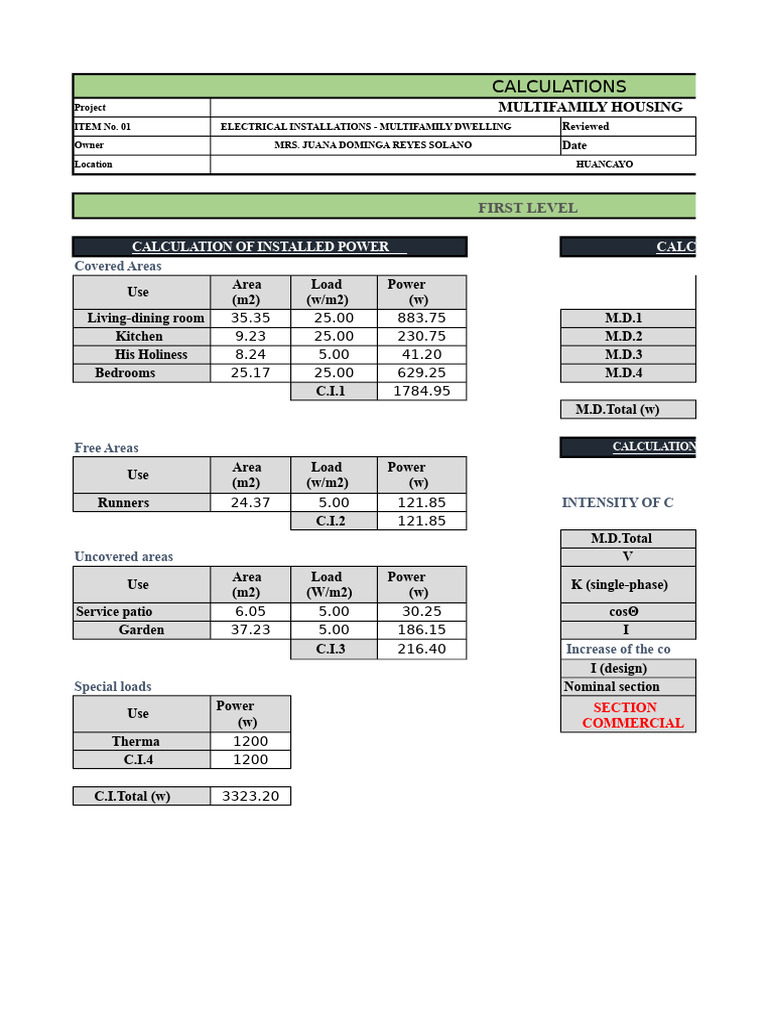 Multifamily Housing Calculations | PDF | Mains Electricity | Electricity