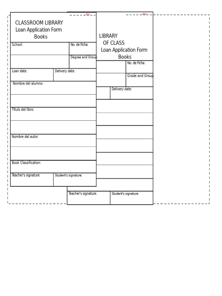 Classroom Library Loan Slip | PDF
