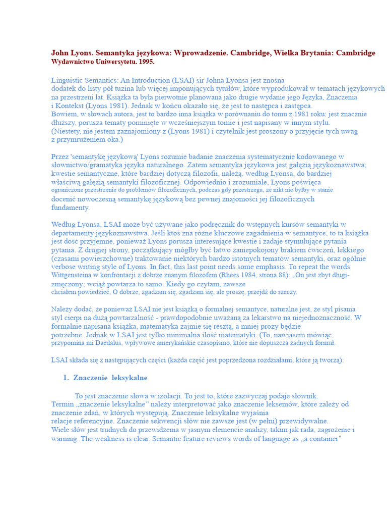 John Lyons PDF | PDF