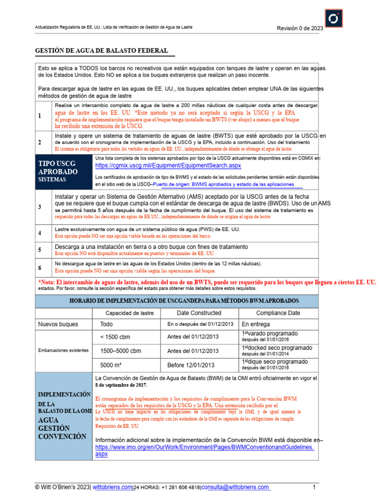 Lista de Verificación BWM 2023 Rev 0 - 23 - 1 - 2023 - 9 - 32 - 25 ...
