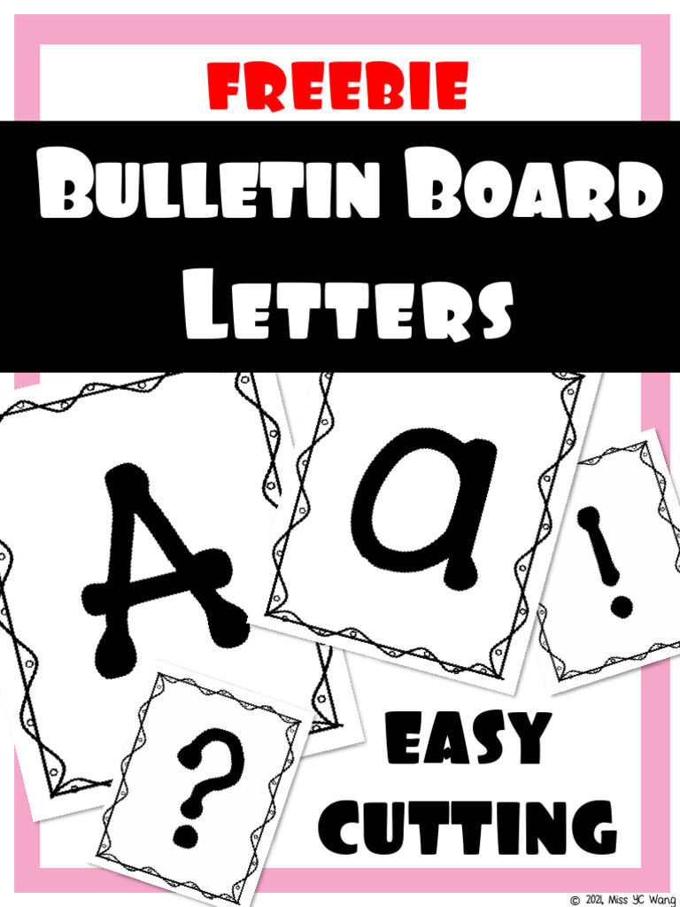 Bulletin Board Letters: Freebie | PDF | Digital Technology | Graphic Design