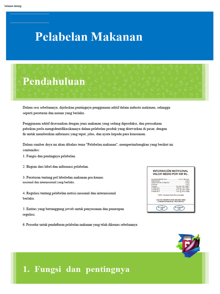 04 Pelabelan Makanan | PDF
