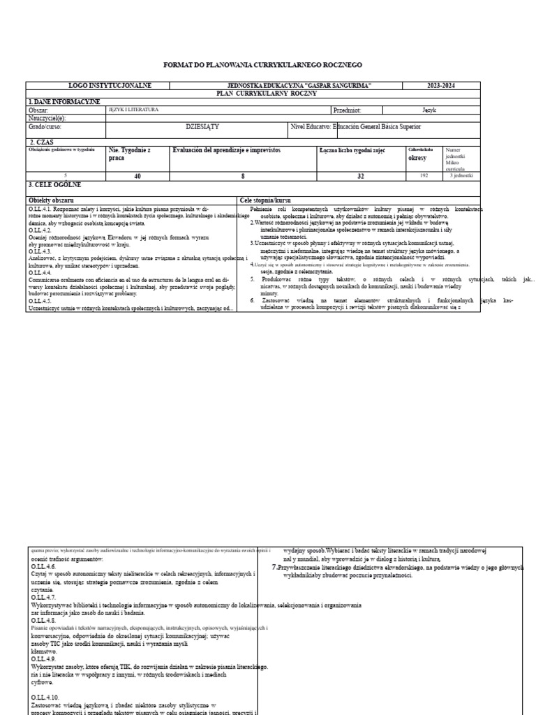PCA Z 10° EGB - 2023-2024 | PDF