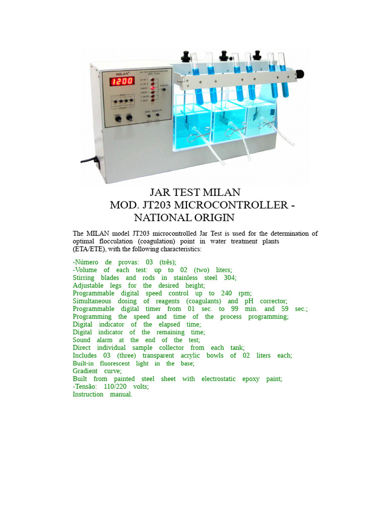Jar Test Milan | PDF