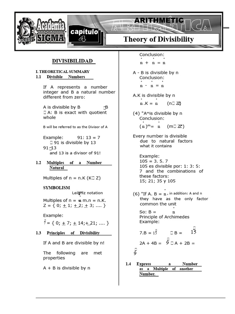 DIVISIBILITY | PDF | Numbers | Elementary Mathematics