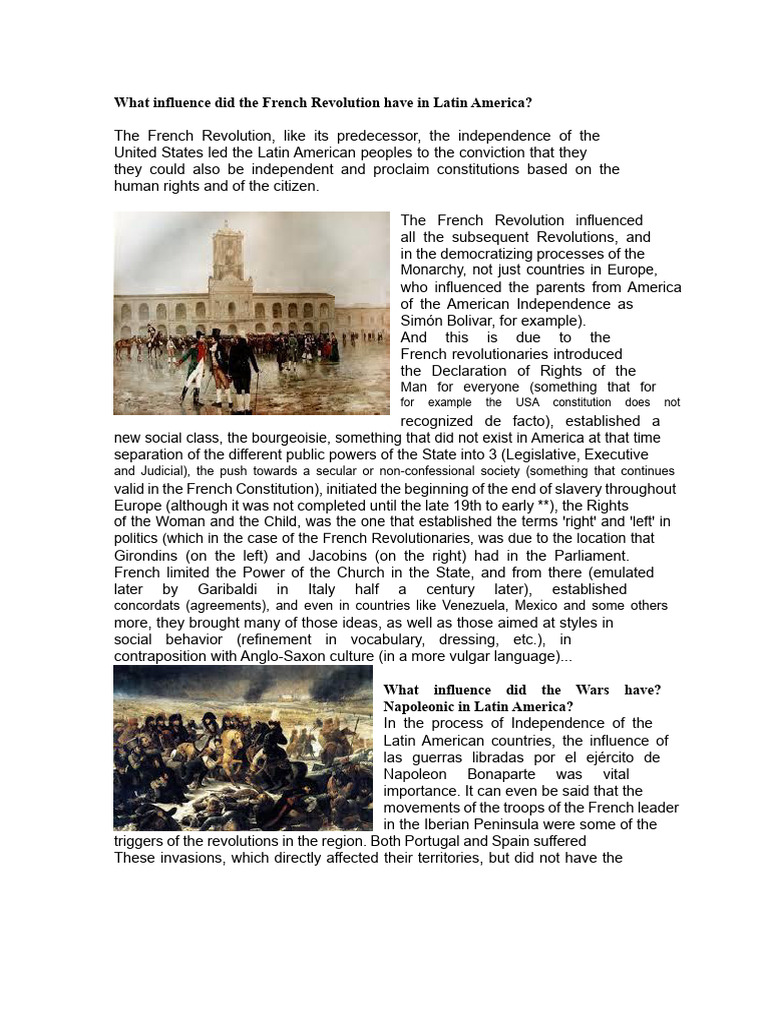 What Influence Did The French Revolution Have On Latin America | PDF ...
