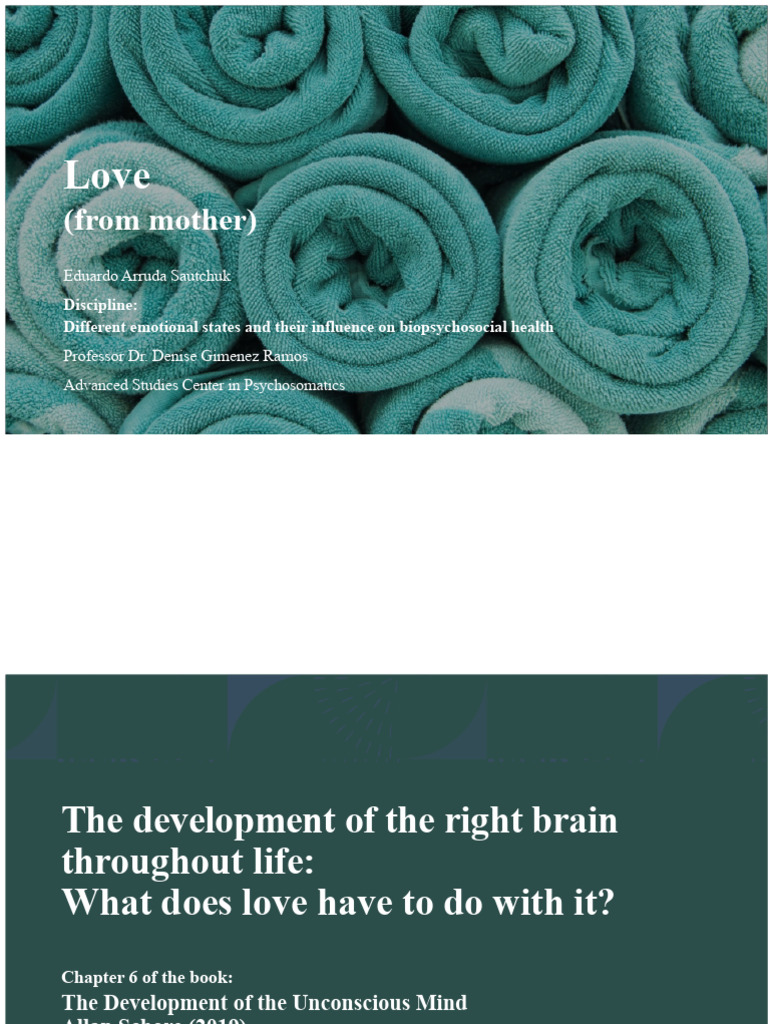 Allan Schore The Development of The Unconscious Mind: Chap. The ...