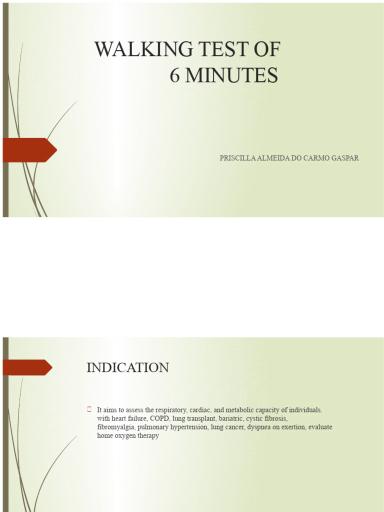 6 MINUTE WALK TEST | PDF