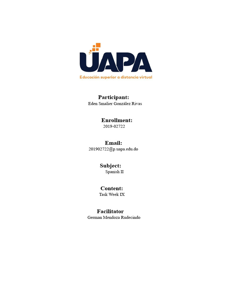 Task 9. Spanish II | PDF | Memorandum