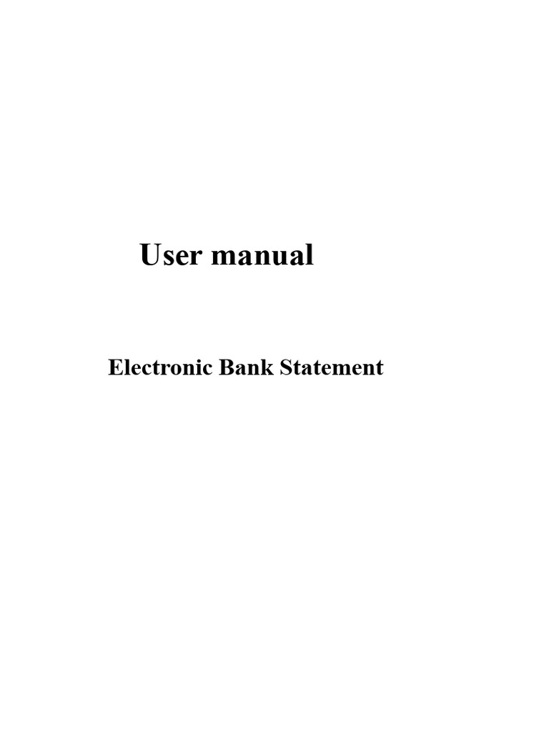 Electronic Bank Statement Procedure Manual | PDF | Text File | Banks