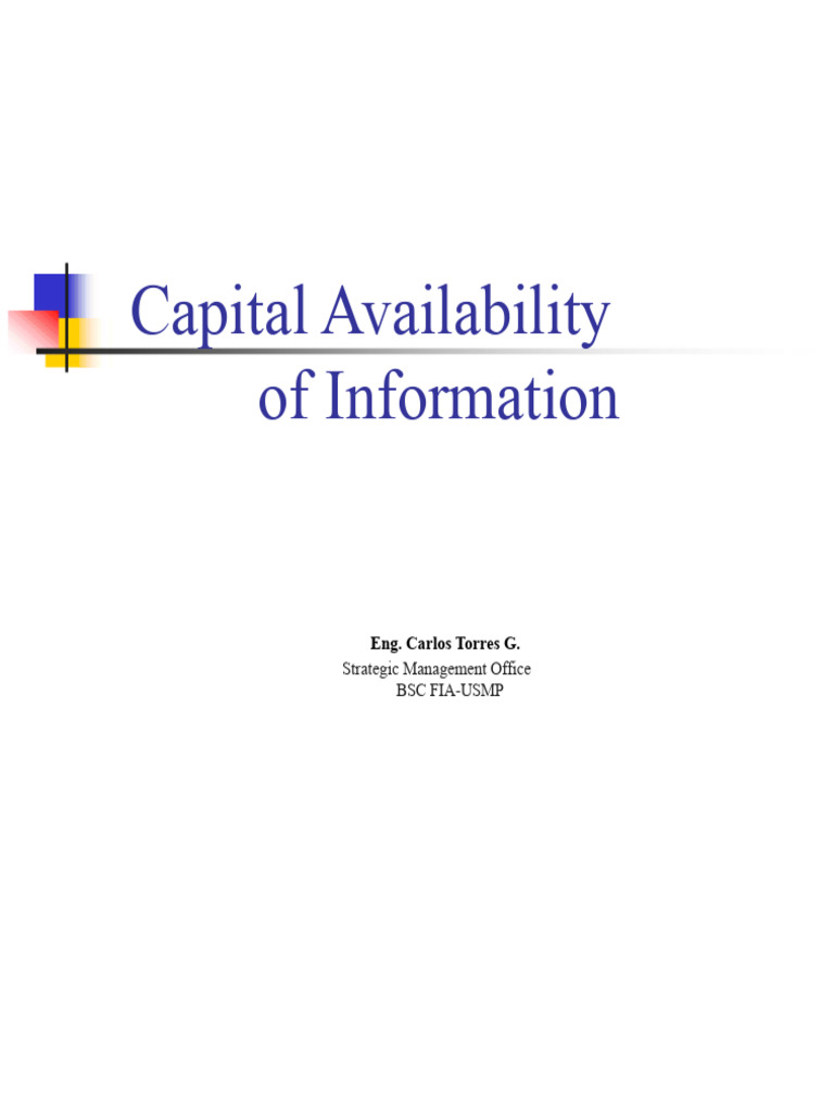Chapter 9 - Availability of Information Capital | PDF | Strategic ...