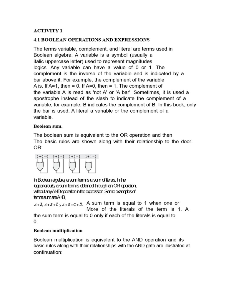 Castro Ibarra 17490572 PDF | PDF | Boolean Algebra | Teaching Mathematics