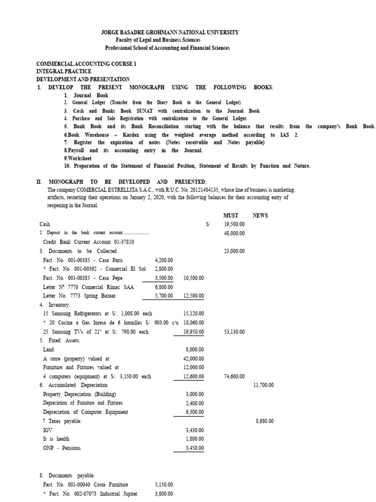 Commercial Monograph La Estrellita S.A.C. | PDF | Banks | Debits And ...