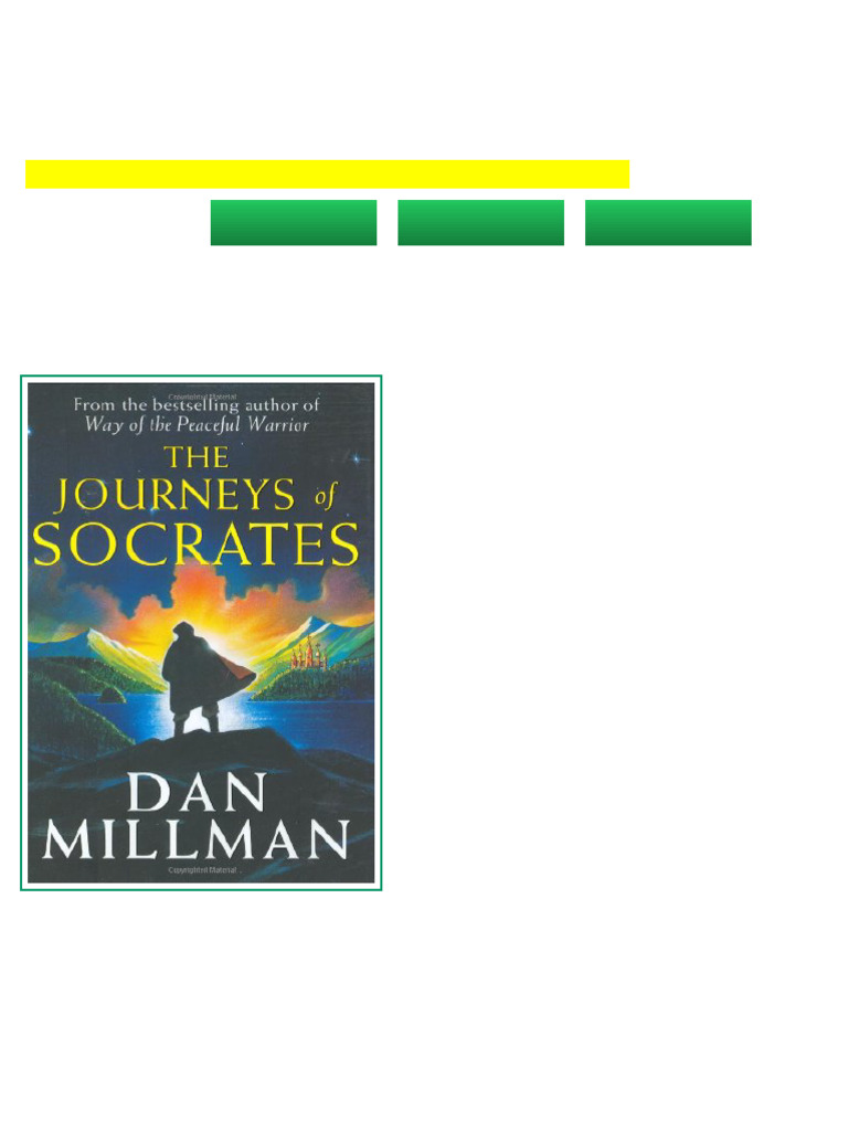 The Journeys of Socrates Dan Millman all chapters available | PDF ...