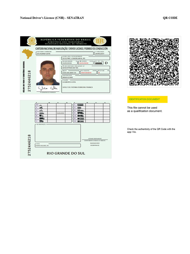 National Driver's License QR Code Guide | PDF