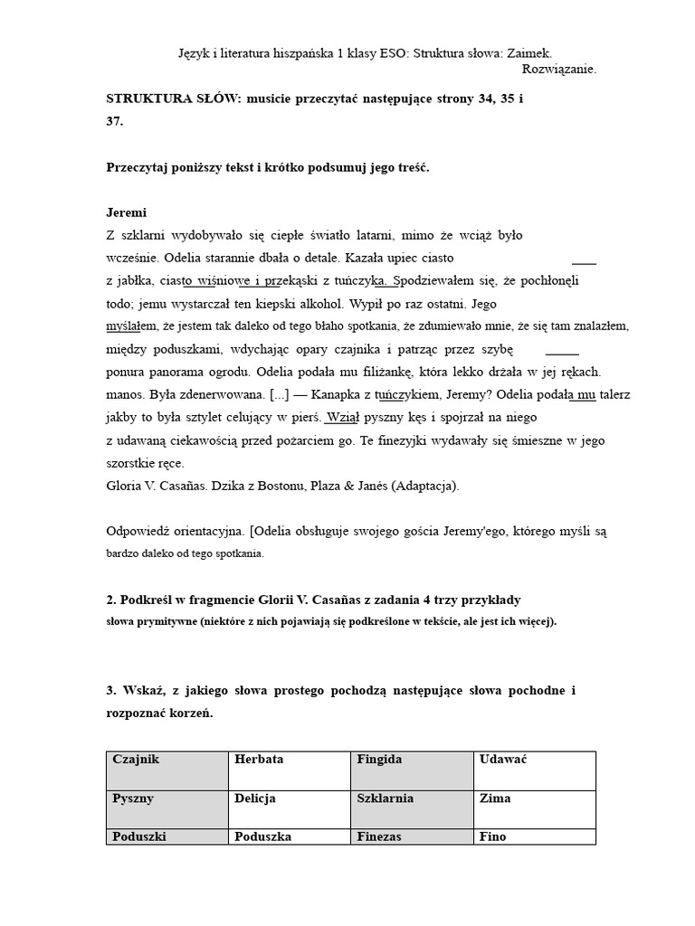 Rozwiązania Buletin Ćwiczenia 1ºESO | PDF