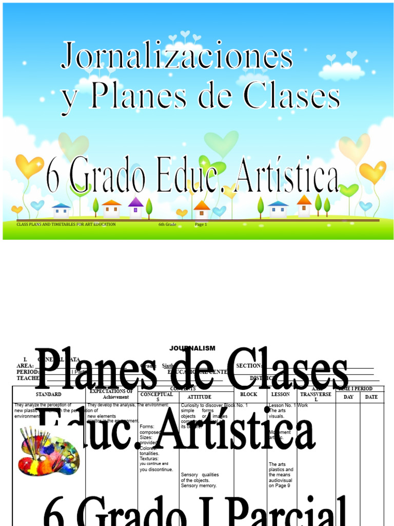 Journaling and Lesson Plans For 6th Grade Art Education | PDF ...