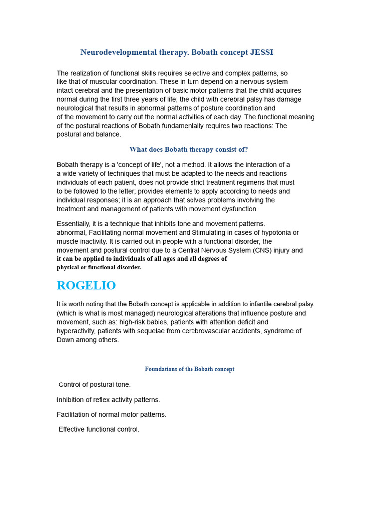 Bobath Method | PDF | Anatomical Terms Of Motion | Pelvis