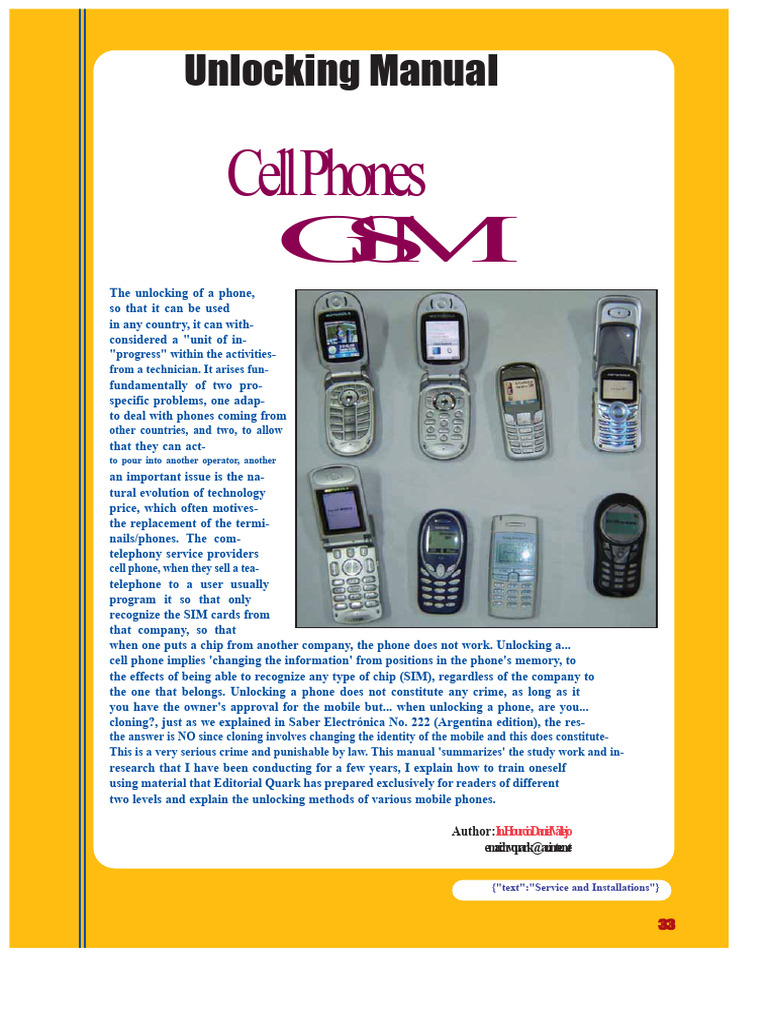 Cell Phone Unlocking Guide | PDF | Mobile Phones | Telephone