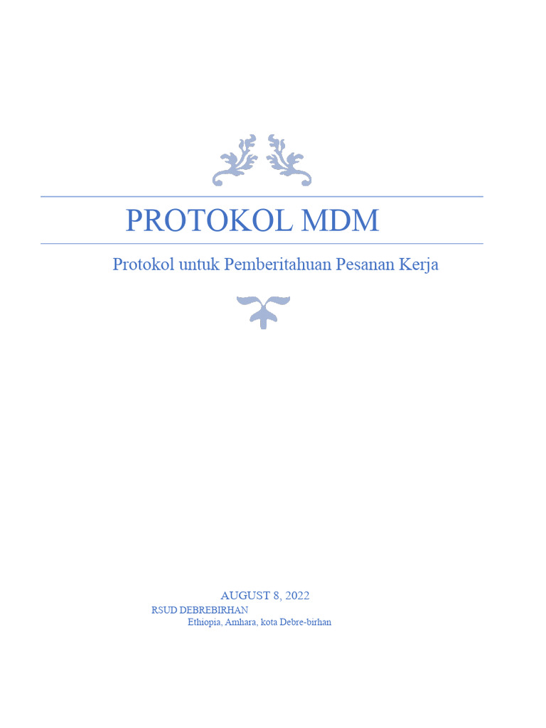 Protokol Pesanan Kerja Biomedis RSUD | PDF