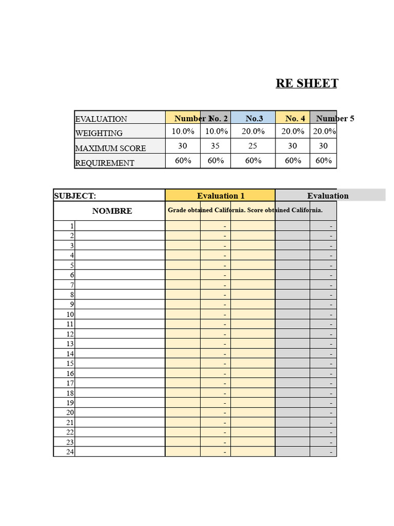 Evaluation and Grading Record Sheet | PDF | Chess Theory | Chess