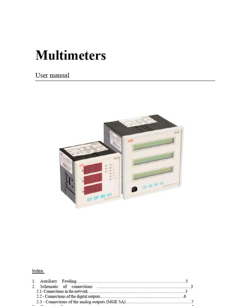Manual Multimeter Abb Idm144 PDF | PDF | Manufactured Goods | Computer ...