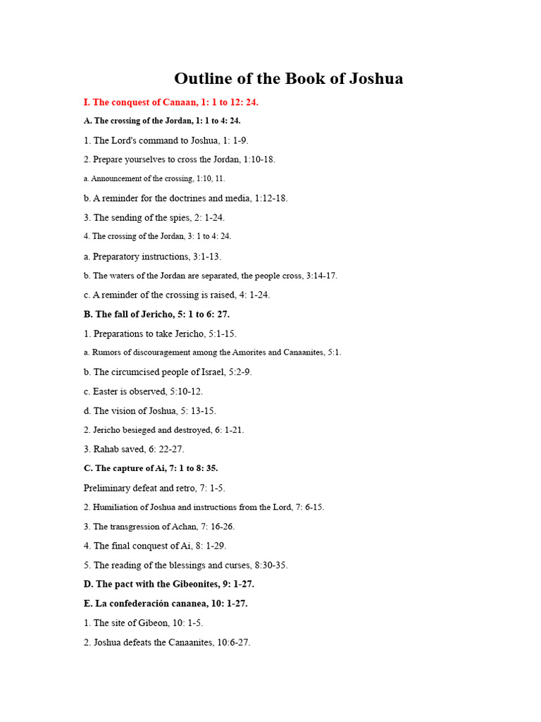 Outline of Joshua, Judges, Ruth, Samuel | PDF | Books Of Kings | Ruth ...