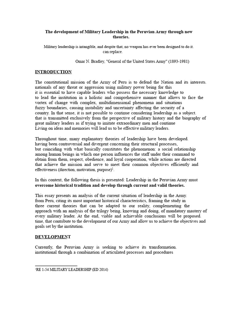 Military Leadership | PDF | Leadership | Knowledge
