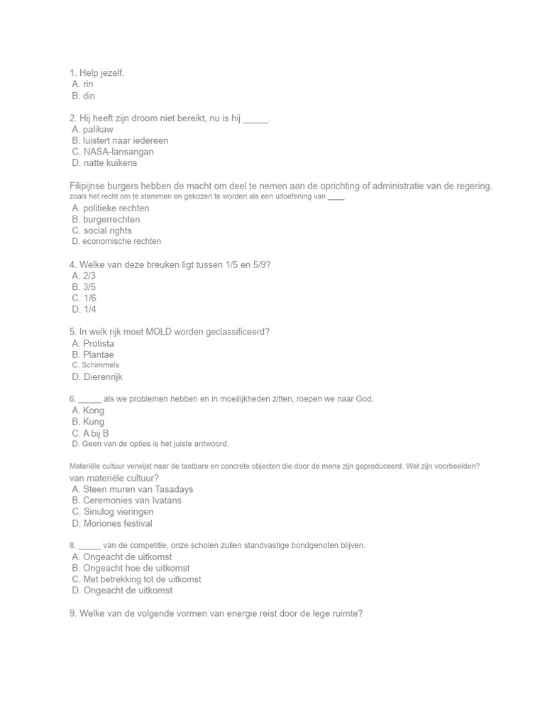 150 GEN ED Reviewer Met Antwoorden 1 | PDF