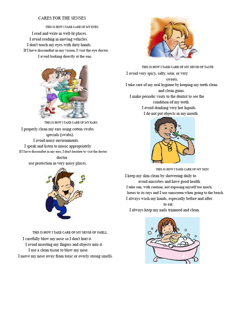 Care of The Five Senses | PDF | Senses | Hearing Loss