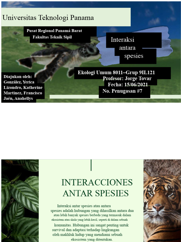 Interaksi Antara Spesies | PDF