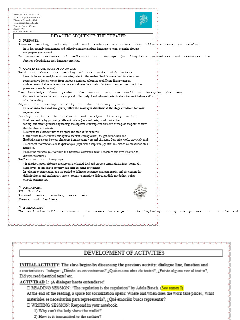 Sequence THE THEATER | PDF | Bracket | Genre