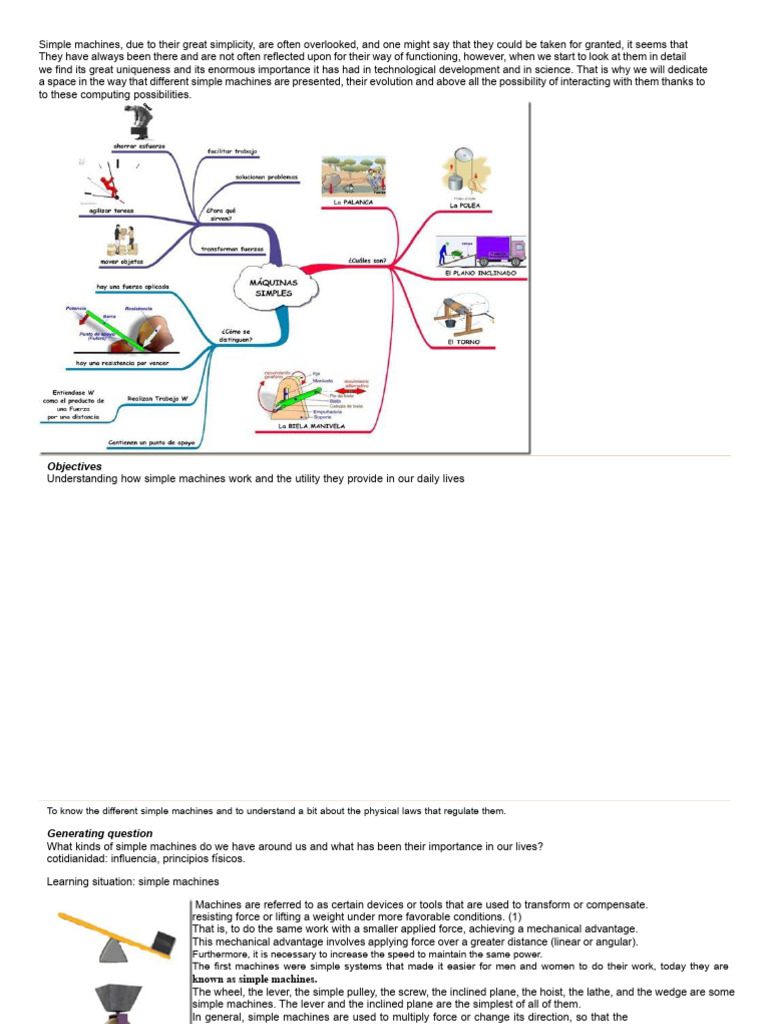 Simple Machines | PDF | Machines | Lever