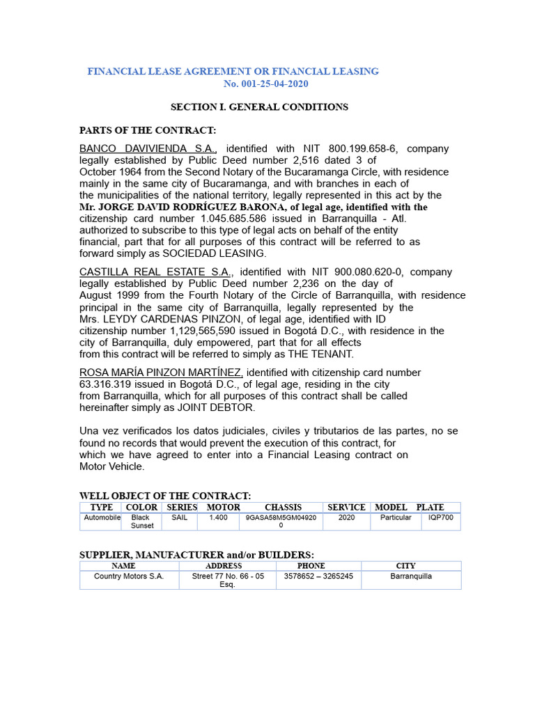 Leasing Contract Last Version | PDF | Lease | Assignment (Law)
