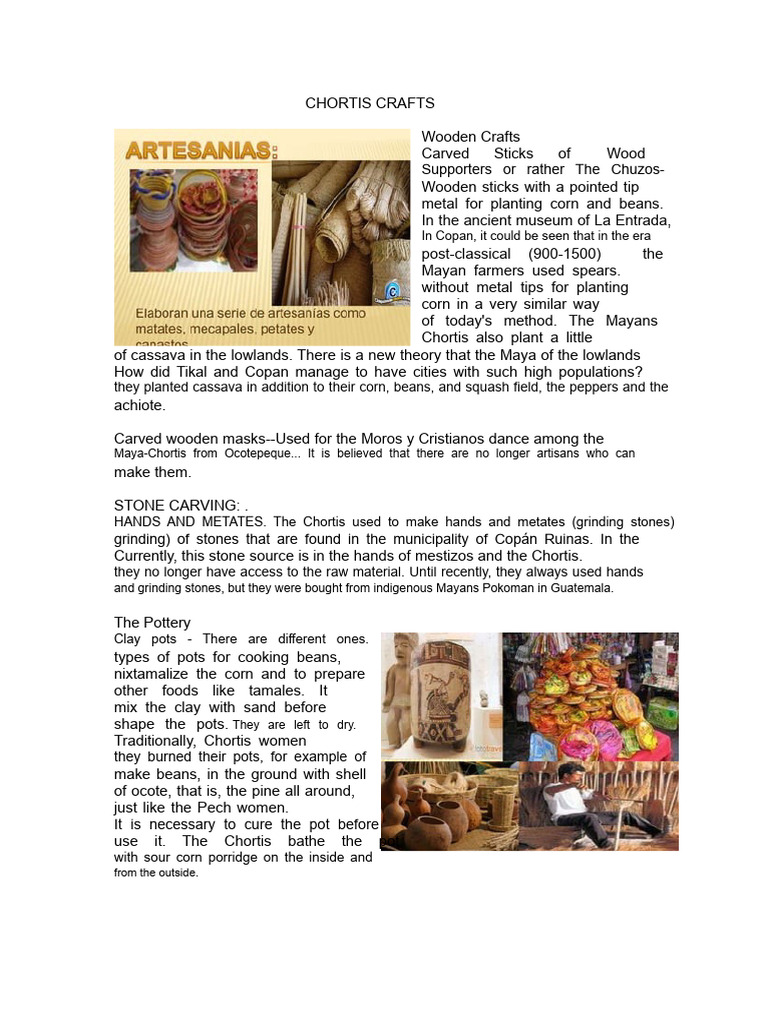 CHORTIS CRAFTS | PDF | Maya Civilization