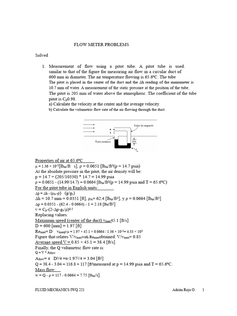 3 Problems With Flow Meters | PDF | Pressure Measurement | Flow Measurement