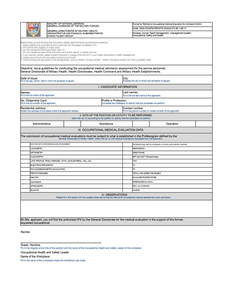 Format For Referral To Medical Occupational Evaluation For Admission v2 ...